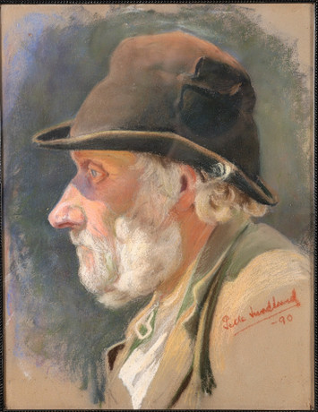 PELLE SWEDLUND. 1865-1947. Porträtt, pastell, signerad. Konst - Måleri ...