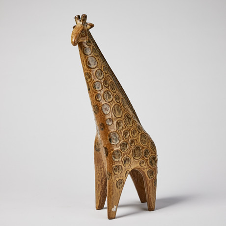 LISA LARSON. Giraffe from "Stora Zoo", figurine, Gustavsberg, stoneware ...