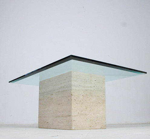 Travertine coffee table / side table from the 1970s/80s. Furniture ...