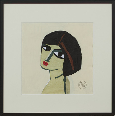 HÉLÈNE ELERT (1950). Composition, paper, art, inspired by Kees van ...