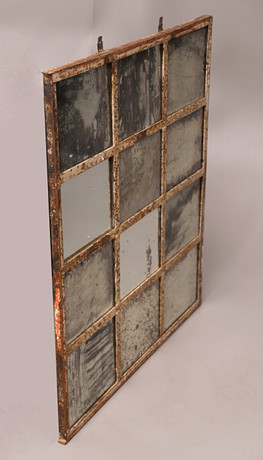 INDUSTRIAL STYLE MIRROR OF IRON PANELS. Mirrors - Auctionet