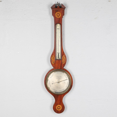G B GIOBBIO TROWBRIDGE. 1800-luvun pyöräbarometri. Kellot - Muut kellot ...