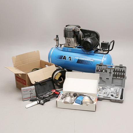 COMPRESSOR, ABAC LT 150, HP 4 with several accessories. Miscellaneous ...