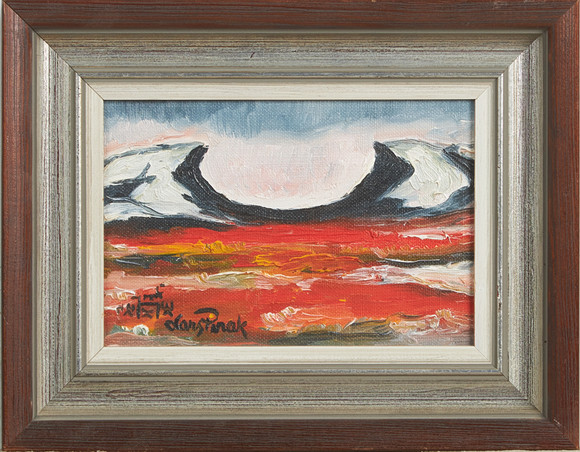 LARS PIRAK. Lapporten, signerad, olja på pannå. Konst - Måleri - Auctionet