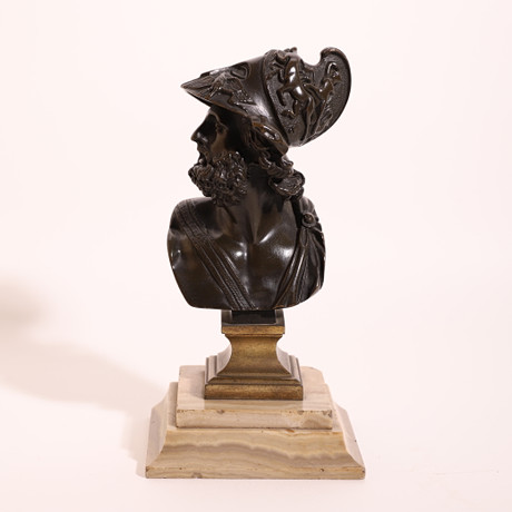 BYST AV AJAX, GREKISK BRONS KRIGARE. Konst - Skulptur - Auctionet