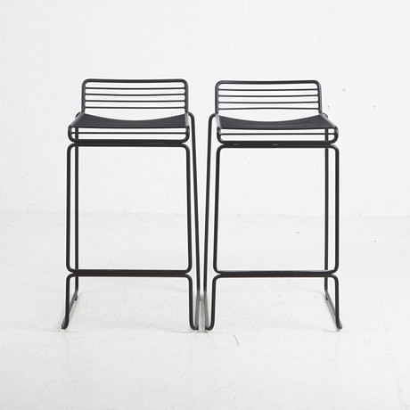 HEE WELLING, bar stools, 1 pair, "Hee High bar stool", HAY, galvanized ...