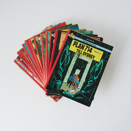 SERIES ALBUM, 14 pcs. "Tintin", Hergé - The Adventures of Tintin ...