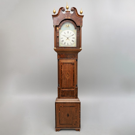 WHITMORE & SON NORTHAMPTON. A VICTORIAN OAK AND MAHOGANY LONGCASE CLOCK ...