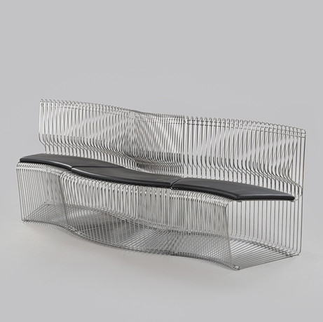 VERNER PANTON. Pantonova modular sofa, 3 parts "Concave", with 3 ...