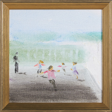 OLLE LINDGREN (FÖDD 1930). "Dans", olja på pannå, signerad "OL". Konst ...