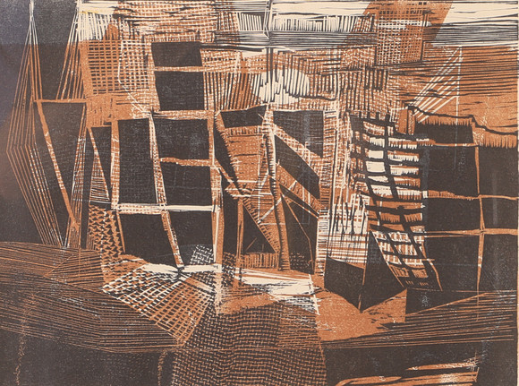 THORMOD LARSEN. Composition, signed print. Art - Engravings & Prints ...