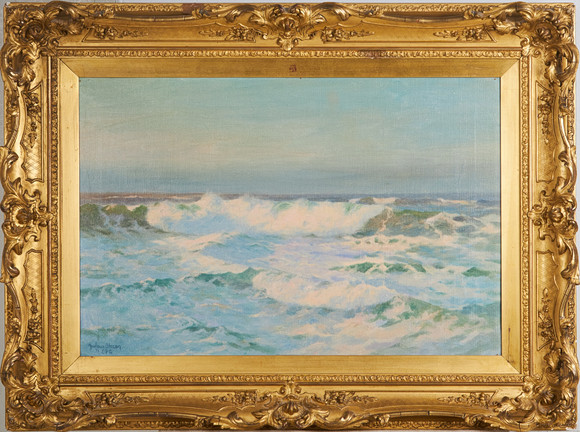 JULIUS OLSSON (1864-1942). oil on canvas, coastal motif, signed. Art ...