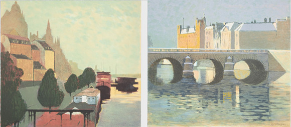 LENNART ROUPE (1918-2014). (2) Södermälarstrand/ Norrbro, signerade L ...