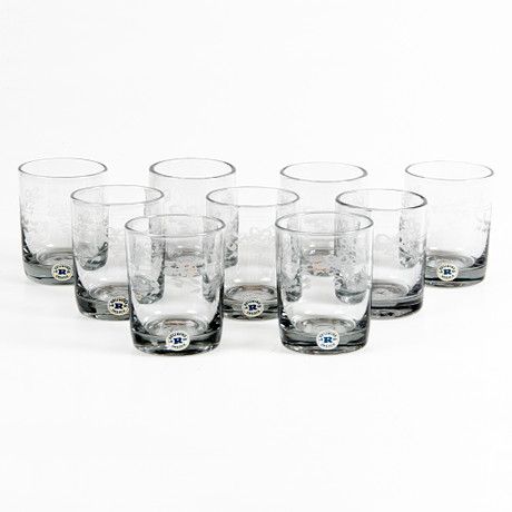 Selters glass, Rejmyre glass factory, 9 pcs, "Antique" soda-colored ...