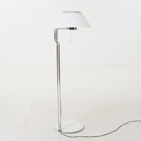 PETER SUNDSTEDT. "Mars", floor lamp, Ateljé Lyktan, chrome base, white ...