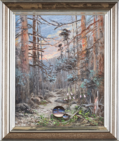 OLLE "DROPPEN" ERIKSSON. "Afton", olja på duk, signerad samt daterad ...