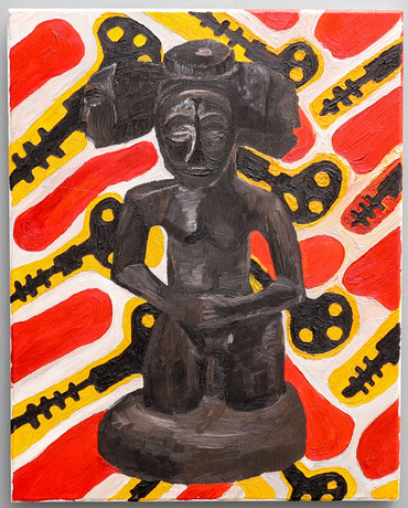 DAVID WOOLF, 21ST CENTURY. AFRICAN FIGURE. Art - Paintings - Auctionet