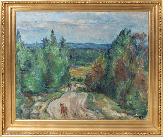 MIKKO OINONEN. Landscape with road, signed and dated 1938, oil on ...