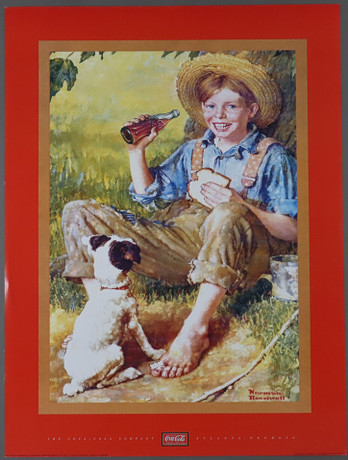 - Reklam affisch reproduktion ”The Coca-Cola” färgkonsttryck. Konst ...