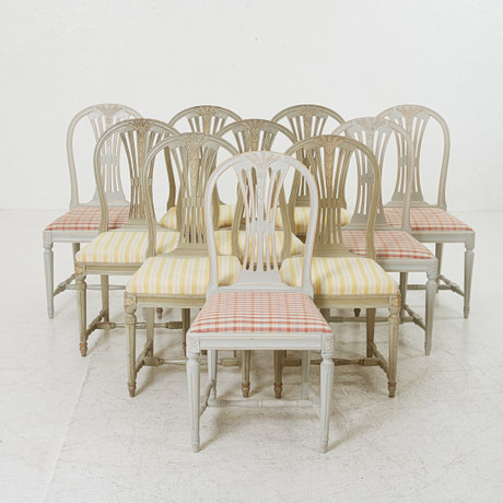 STOLAR, 10 st, 1900-talets första hälft samt mitt, gustaviansk stil ...