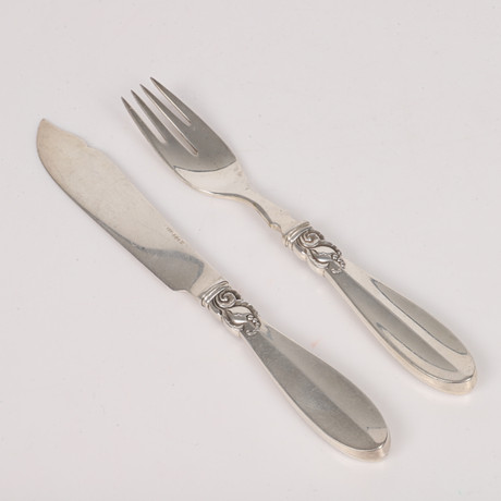 FISH CUTLERY, 24 pieces, silver. Silver & Metals - Silver - Auctionet