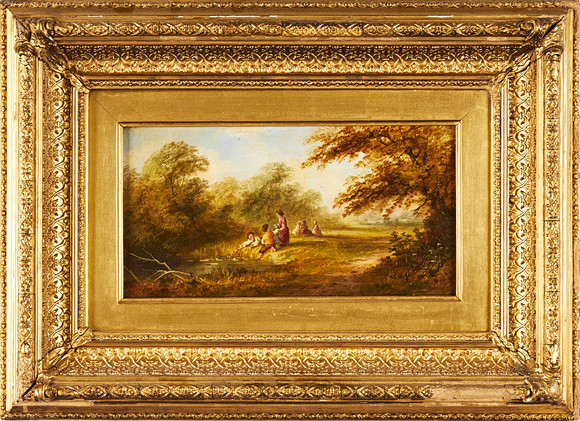 EDWARD PARTRIDGE (D, 1896). Motif with children playing, 19th century ...