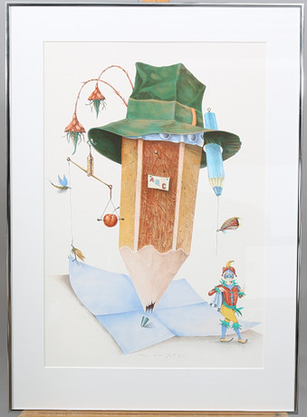 PETER JAKOBY. Color lithograph, numbered 167/300, signed. Art ...