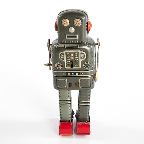 PLÅTLEKSAK, robot, "Space Man", SY Japan, 1900-talets mitt. Leksaker ...