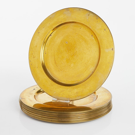 KUVERTTALLRIKAR, 12 st, mässing, 1900-talets andra hälft. Övrigt ...