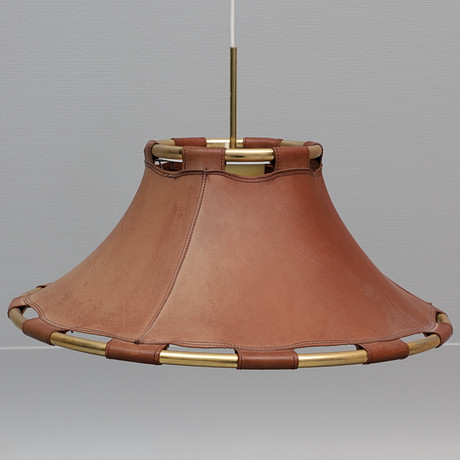 ANNA EHRNER. taklampa, "Anna", brunt skinn, Ateljé lyktan, Åhus ...