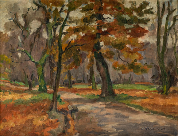 CLEMMEN JEPPE CLEMMENSEN (1885-1964). autumn forest. Art - Paintings ...