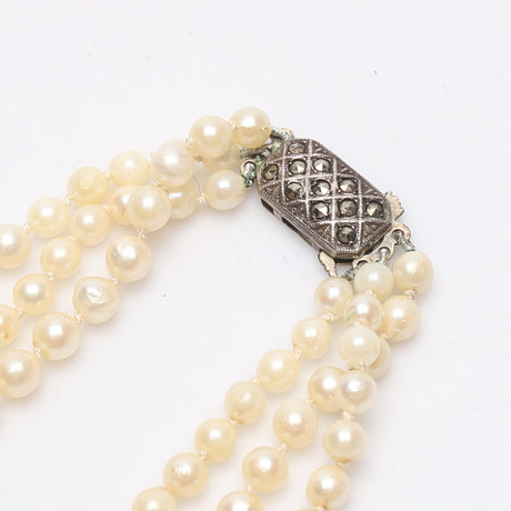 COLLIER, silverlås i art deco-stil, 1900-tal. Smycken & Ädelstenar ...