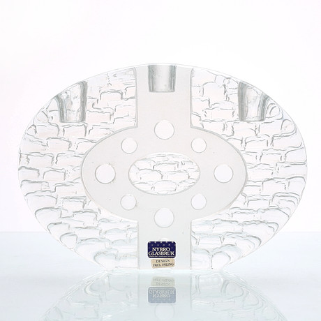 PAUL ISLING. "Candlesticks from darkest Småland", Nybro Glasbruk, 1970s ...