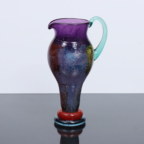 KJELL ENGMAN. Vas/tillbringare, "Cancan", Kosta Boda, signerad. Glas ...
