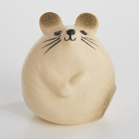 LISA LARSON, mus, figurin, stengods, märkt LISA L, inpressad märkning ...