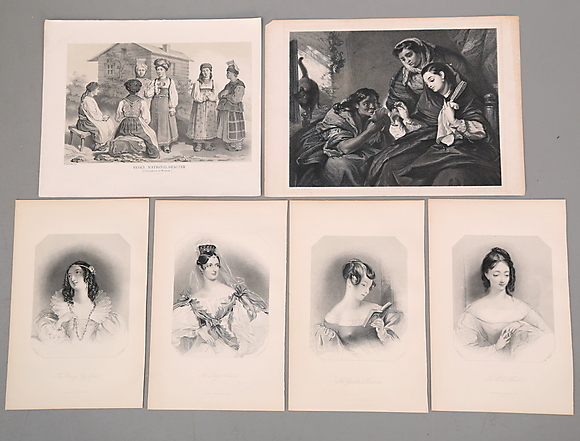 GRAPHIC SHEETS, 6 pcs, 1800s. Art - Engravings & Prints - Auctionet