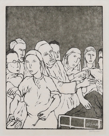 TORSTEN BILLMAN (1909-1989). "The Chief Physician II", grisaille ...