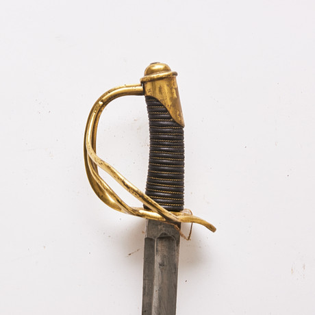 SABER, American, model 1840, for the cavalry, brass mount, marked C&J ...