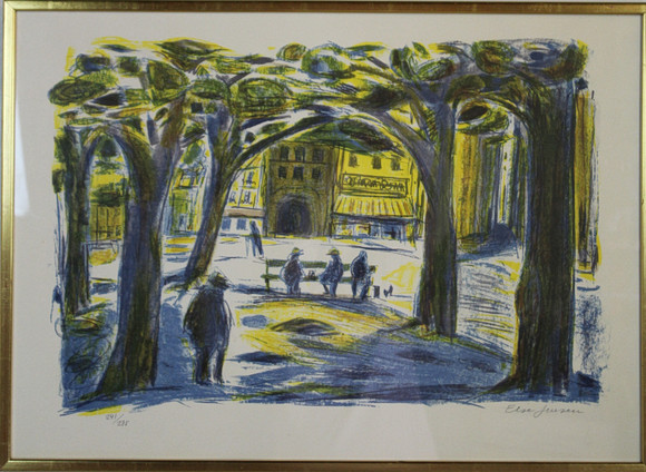 ELSE JENSEN. LITOGRAFi, signerad. Konst - Grafik - Auctionet