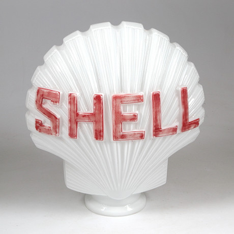 KUPA till BENSINPUMP, glas, Shell, 1900-tal. Samlarföremål - Teknika ...