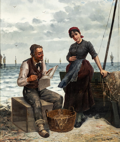 JOSEPH KINZEL (1852-1925). Intressanta nyheter. Konst - Måleri - Auctionet