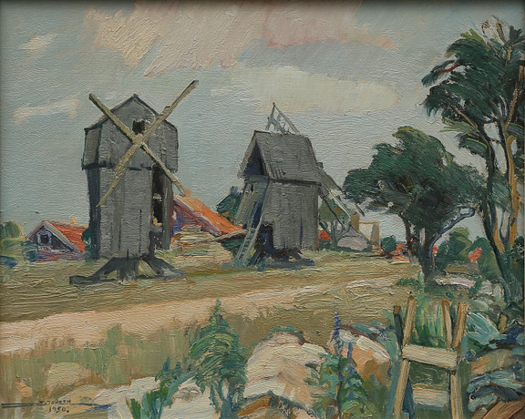 STIG JONZON. ÖLJY Paneeli, signeerattu, 1950. Taide - Maalaus - Auctionet