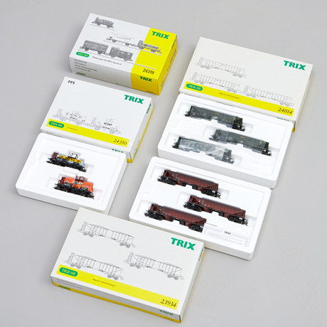 TRIX. Vagnset, 4 st, 23934, 24014, 24319, 24350, H0. Leksaker ...