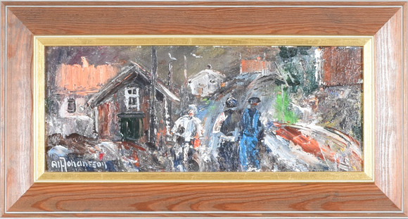 ALF JOHANSSON. Olja på duk. Konst - Måleri - Auctionet