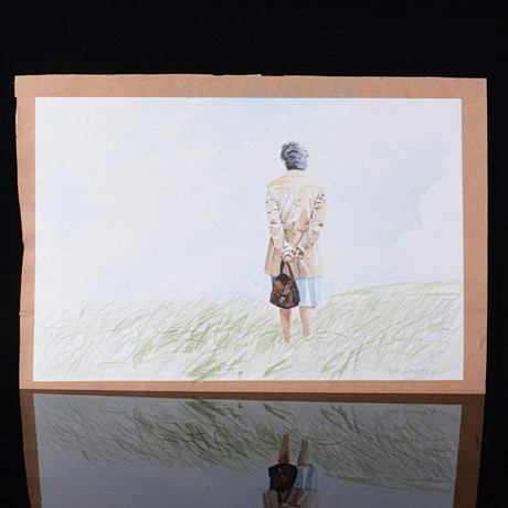 DAN LEONETTE. Akvarell. Konst - Måleri - Auctionet