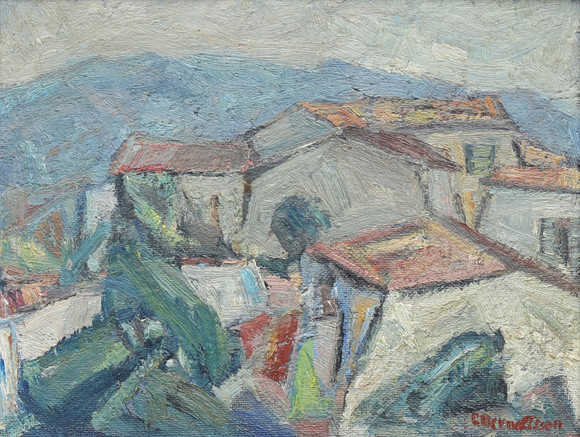 CARL BERNDTSSON. MOUNTAIN LANDSCAPE WITH BUILDINGS. Art - Paintings ...