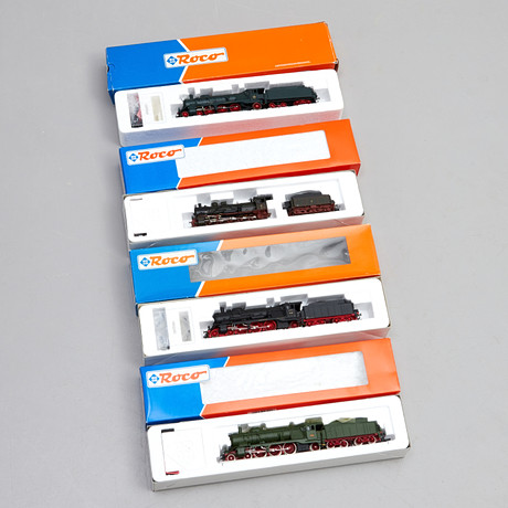 ROCO H0, Steam locomotive with tender, 4 pcs, 43218 / 43259 / 43221 ...