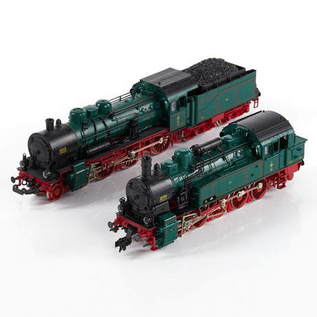 FLEISCHMANN. Steam locomotive, 2 pcs, 4800, with tender, KPEV P8, resp ...