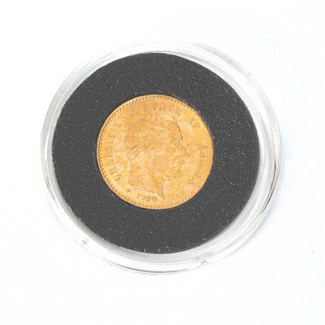 GOLD COIN, Christian IX King Of Denmark, 1900, 10 kroner, Denmark ...