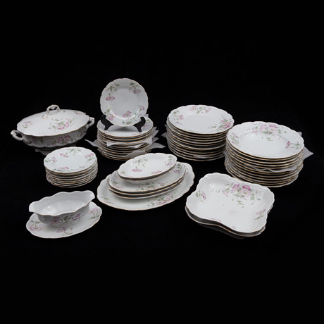 DINING SET, 55 pieces, porcelain, Czechoslovakia, 1900s. Ceramics ...